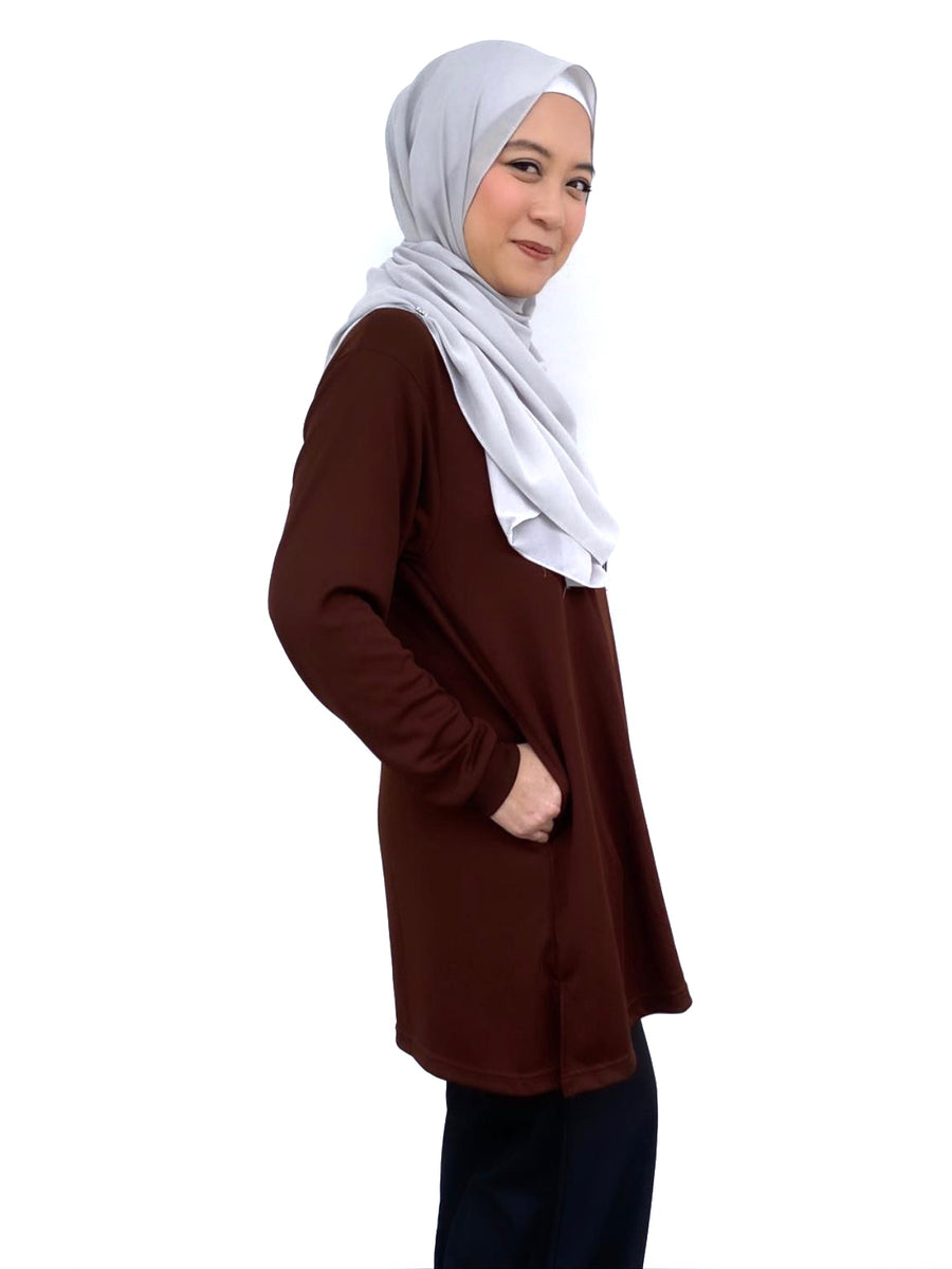 Dark Brown Muslimah Drifit